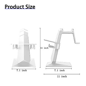 VR Stand Accessories for Oculus Quest 2/Rift S/Valve Index/HP Reverb G2 VR Headset and Touch Controllers (White)