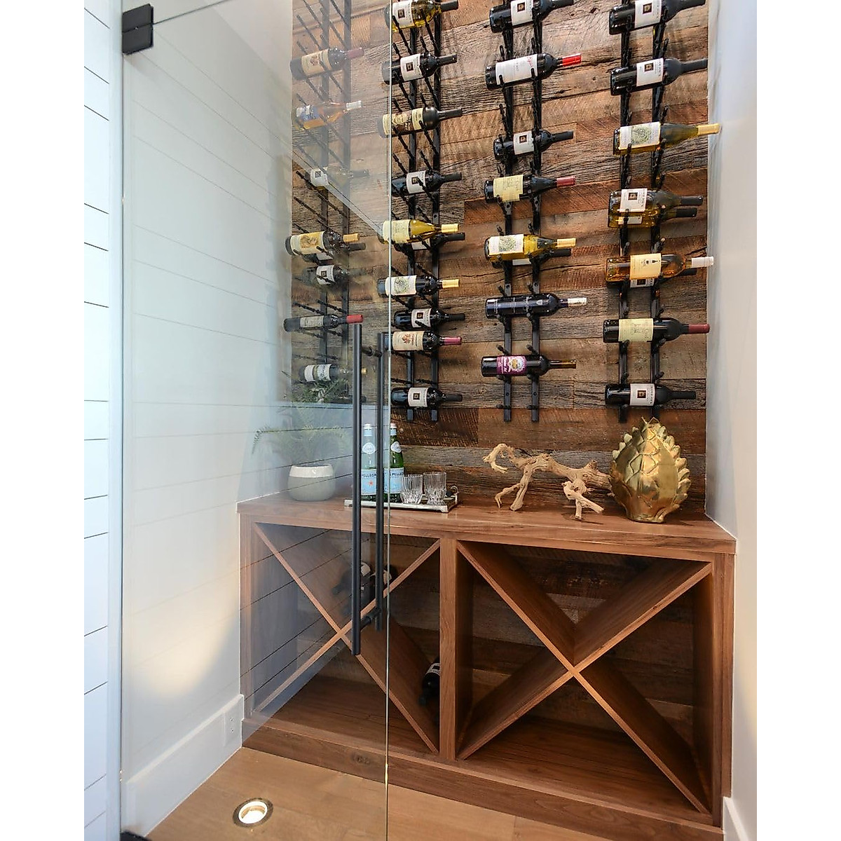 Ultra Wine Racks Wall Mounted Wine Racks (3 Foot 1 Deep, Matte Black)