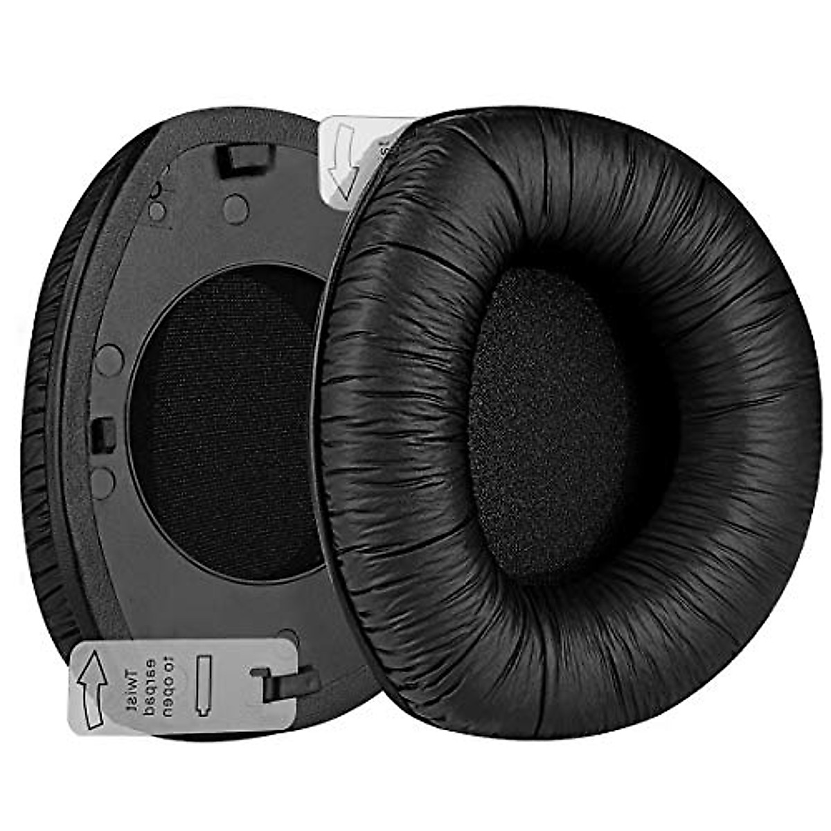 Replacement Ear Pads for Sennheiser RS160, HDR160, RS170, HDR170, RS180, HDR180 Headphones Replacement Ear Cushions, Ear Covers, Headset Earpads (Leatherette/Black)