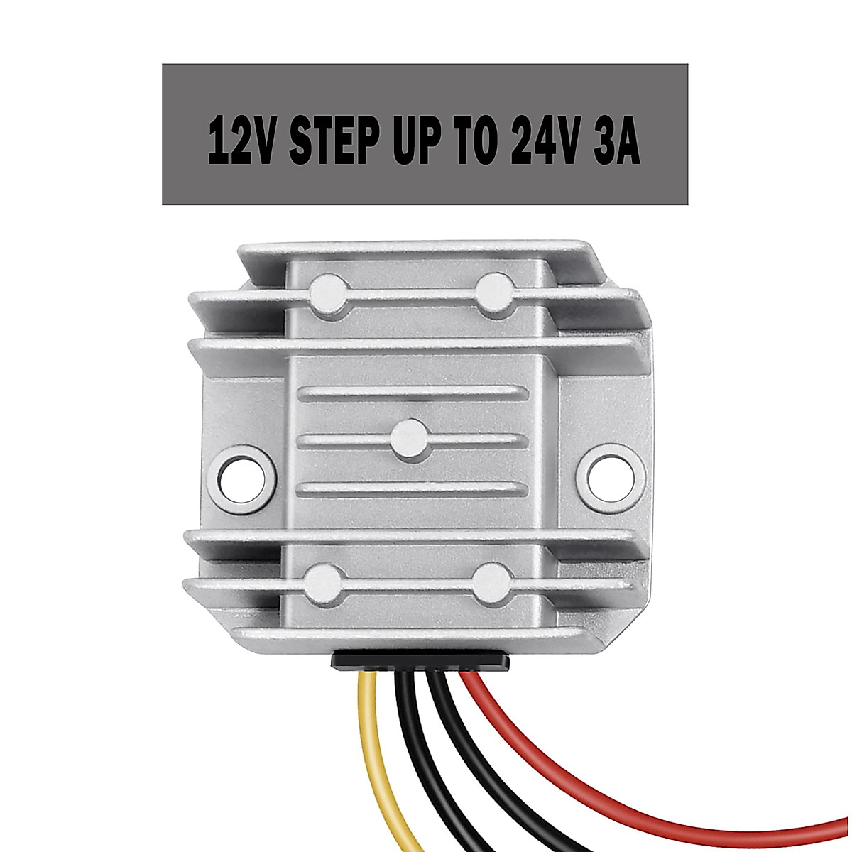dkplnt 72W 3a 12V to 24V Boost Step Up Converter Voltage Regulator Waterproof for Golf Cart Club Car