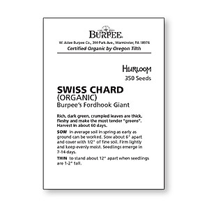 Burpee Fordhook® Giant (Organic) Swiss Chard Seeds 350 seeds