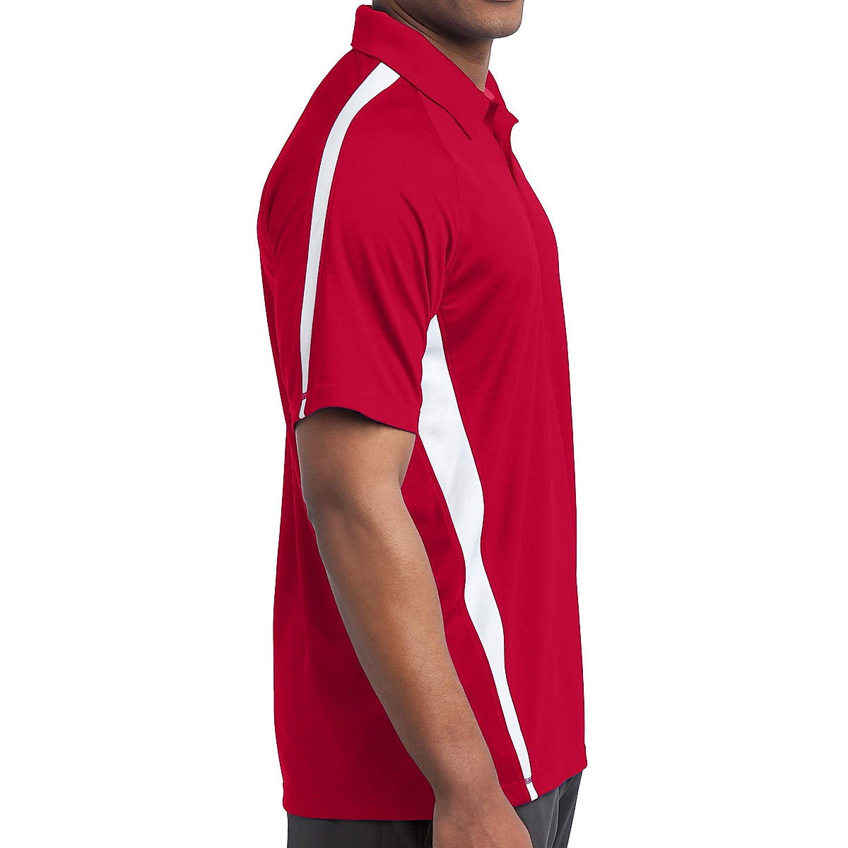 Ford Shelby Cobra Pocket Print Colorblock Polo, Red White Large