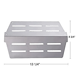 GasSaf 17.5 inch flavorizer bar and Heat Deflector Replacement for Weber 7620 7622, Genesis 300 Series E310 E320 E330 EP310 EP320 EP330 with Front Control Knob(2011&Newer)