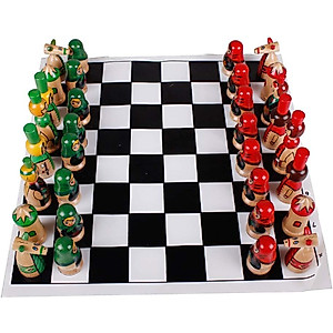 Chess Set Chess Pieces Chessman-Travel Nice Gift for Friends Game Collection Cartoon Character Type