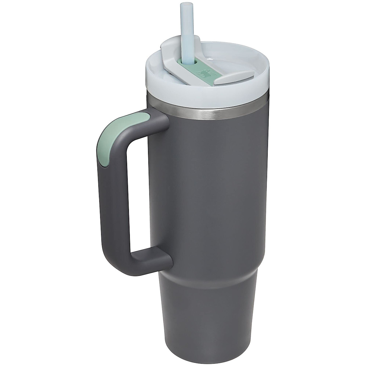 Stanley Quencher H2.0 FlowState Stainless Steel Vacuum Insulated Tumbler with Lid and Straw for Water, Iced Tea or Coffee, Smoothie and More, Charcoal, 30 oz