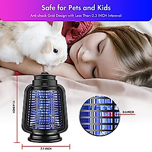 ICFPWR Bug Zapper Outdoor, 18W & 4200V Powerful Electric Fly Traps Outdoor for Patio Backyard and Home, Mosquito Zapper Bug Zapper Indoor for Mosquitoes Flies Bugs