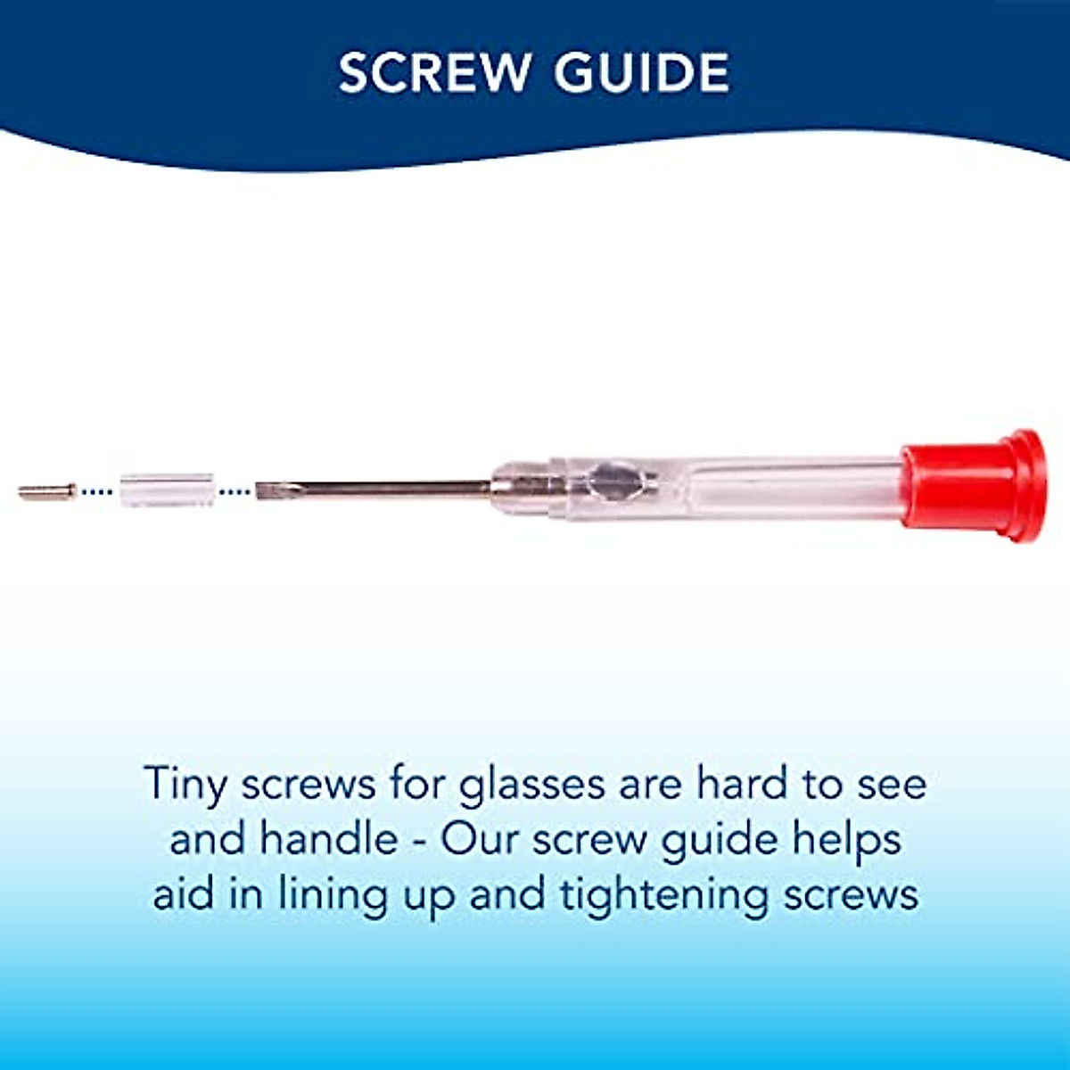 Apex Glasses Repair Kit - Eyeglass Repair Kit with Small Screwdriver ,Eyeglass Screws, Magnifying Glass, Screw Guide, & Storage Pouch - Universal Eyeglass Repair Kit for Reading Glasses, & Sunglasses