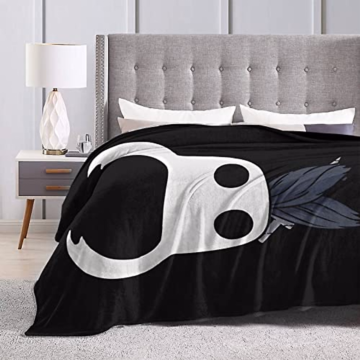 Hollow Anime Knight Blanket Soft and Warm Throw Blanket Lightweight Flannel Fleece Blankets for Home Bed Sofa 60"x50"