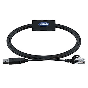 CableRack 6ft USB Console Cable with Prolific Chipset USB to RJ45 Cable for Cisco Linksys Ubiquity Juniper and HP Rollover Console Cable