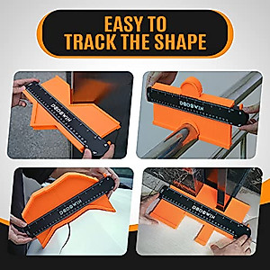 dodowin Contour Gauge Profile Tools, Gifts for Men Husband Dad Him, Outline Shape Duplicator Woodworking Tools for Flooring Tile Laying Carpet, Anniversary Birthday ldea, Home Gadget (10 Inch+5 Inch)