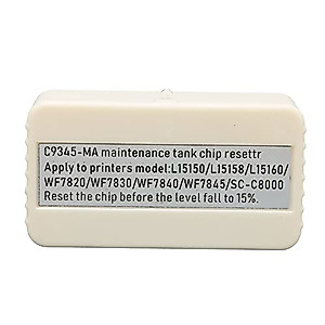 Zyyini Printer Chip Resetter, C9345 Maintenance Tank Chip Resetter for L15150, L15158, L15168, L15060, for WF7820, WF7830, WF7840, WF7845 and Other Printer Models,Waste Box Ink Maintenance Tank