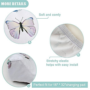 Owlowla Changing Pad Cover Soft Minky Changing Table Cover Lovely Print Waterproof Changing Pad Covers Baby Boy Girl(Butterfly)