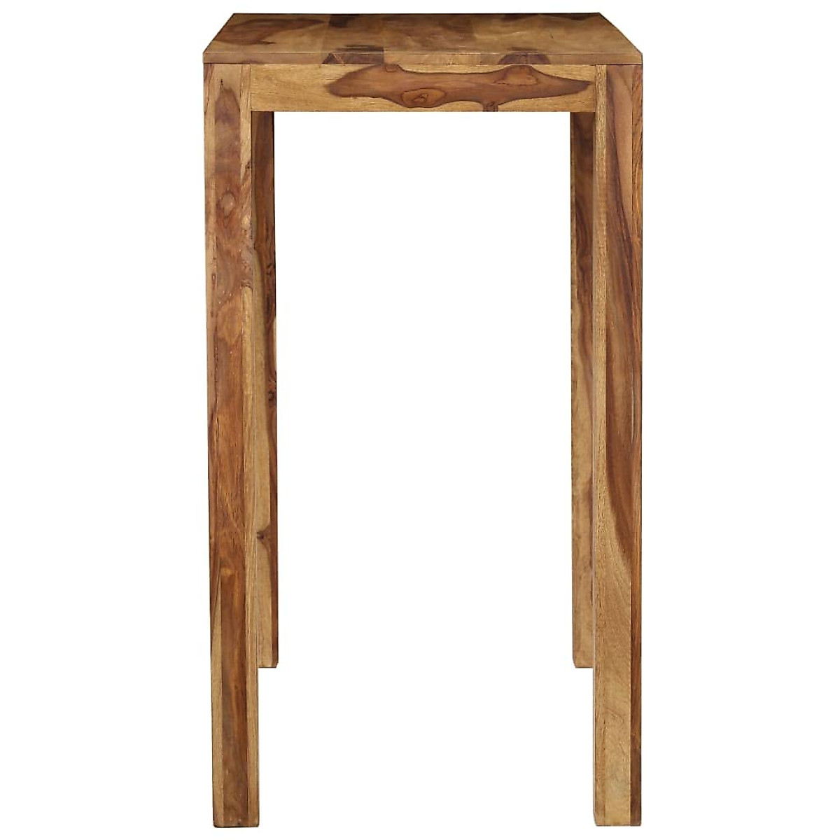 WHOPBXGAD Bar Table,Kitchen Table, Dining Room Counter, Easy to Assemble Suitable for Small Spaces, Flats, Bars, Restaurants,Solid Sheesham Wood 46.4"x23.6"x42.1"