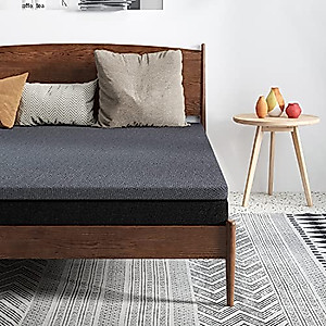 2 in 1 Twin Mattress, 6 inch Memory Foam Mattress, Medium Firm Bed Mattress with Cover, Pressure Relieving Mattress Topper for Kid/Adult (Grey)