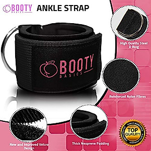 Booty Basics Ankle Strap for Cable Machines (Black)