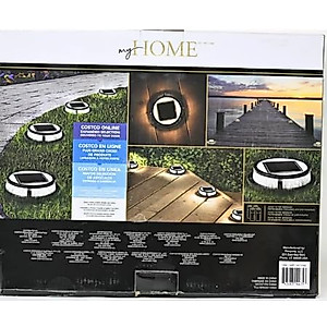 MyHOME Solar Multi-Surface LED Lights 12 Lumen Deck Driveway, Accent Lights- 4 Pack