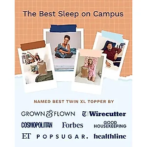 ViscoSoft 4 Inch Memory Foam Mattress Topper Twin XL - Select High Density Extra Long Ventilated Mattress Pad - Removable Bamboo-Rayon Cover