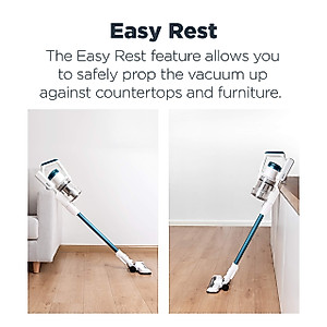 Eureka RapidClean Pro Lightweight Cordless Vacuum Cleaner, High Efficiency Powerful Digital Motor LED Headlights, Convenient Stick and Handheld Vac, Essential, White