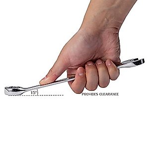 Kendo 10-Pieces Combination Wrench Set – SAE 5/16" up to 1", Chrome Vanadium Steel 12 Point Box and Open Ends Spanner Set for Mechanics – Roll-up Storage Pouch Included