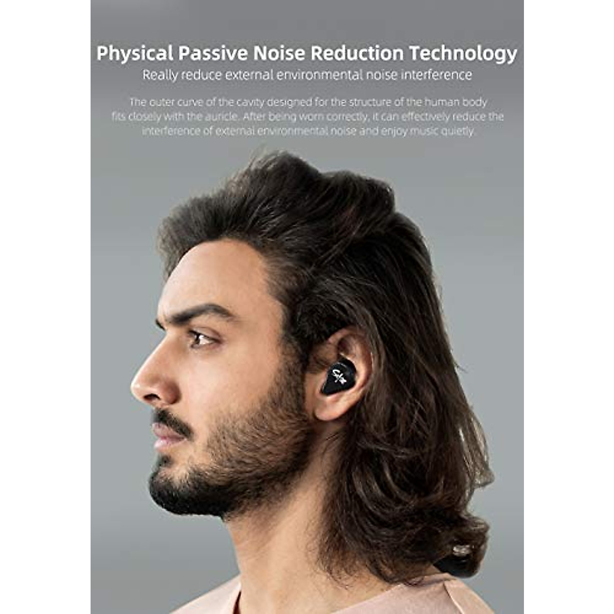 KZ SA08 TWS True Wireless Bluetooth 5.0 Earbuds with Mic, 8BA HiFi Stereo in Ear Earphones, Physical Passive Noise Reduction Hedsets Headphones for Call Phone/Game/Music (Black)