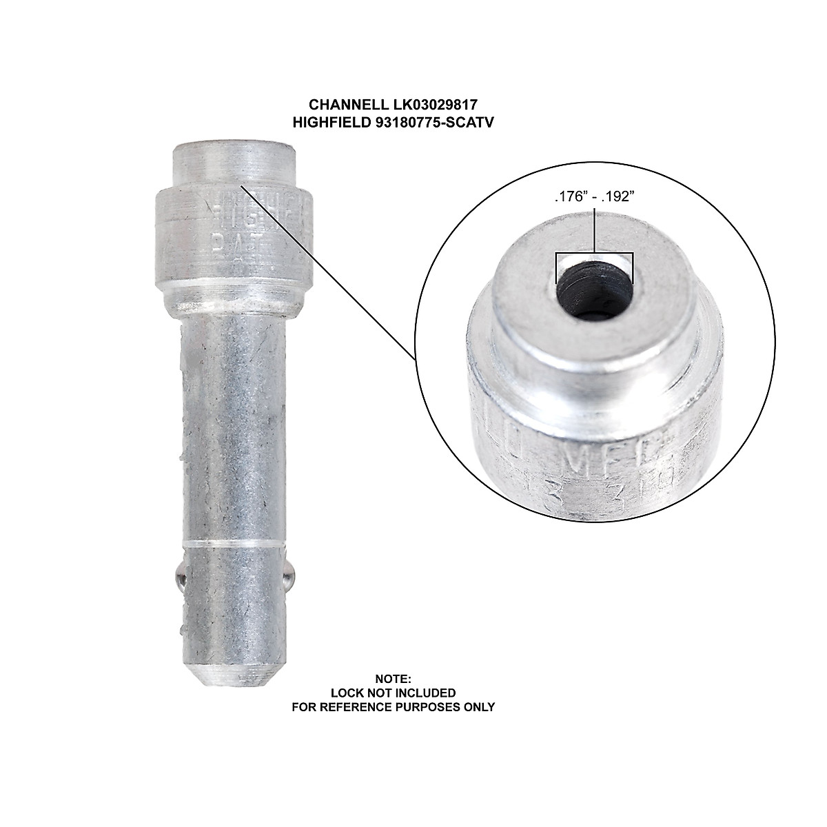 Jonard TTB-6 Steel Barrel Fastener Plunger Tool with Handle for CATV Pedestal Fasteners with 0.176” to 0.196” Inside Diameter