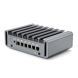 Firewall Hardware, VPN, Network Security Appliance, Router PC, Intel I5 8250U, RS36, AES-NI/6 x I211 Gigabit Nics/4USB3.0/COM/HDMI/Fanless, (Barebone, NO RAM, NO Storage, NO System)