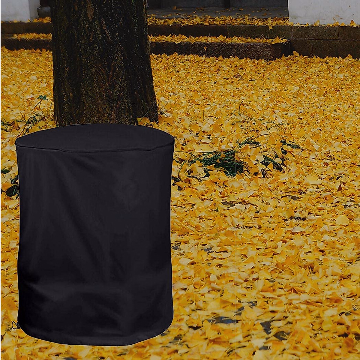 J&C Wood Chipper Cover 420D Wood Shredder Mulcher Cover 43x33in Waterproof Electric Leaf Mulcher Cover Shredder Protection for Electric Leaf Mulcher Shredder (Black)