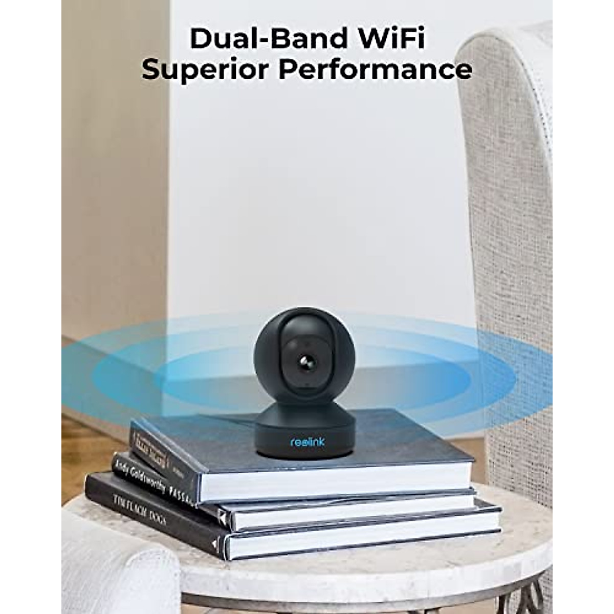 REOLINK E1 Pro 4MP Indoor WiFi Camera Bundle with 32GB Micro SD Card, 2.4/5 GHz Wi-Fi, Two Way Talk, Motion Tracking, Motion Detection for Baby and Pet Monitor