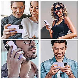 Cordking Designed for iPhone 13 Pro Case, Silicone Ultra Slim Shockproof Protective Phone Case with [Soft Anti-Scratch Microfiber Lining], 6.1 inch, Clove Purple