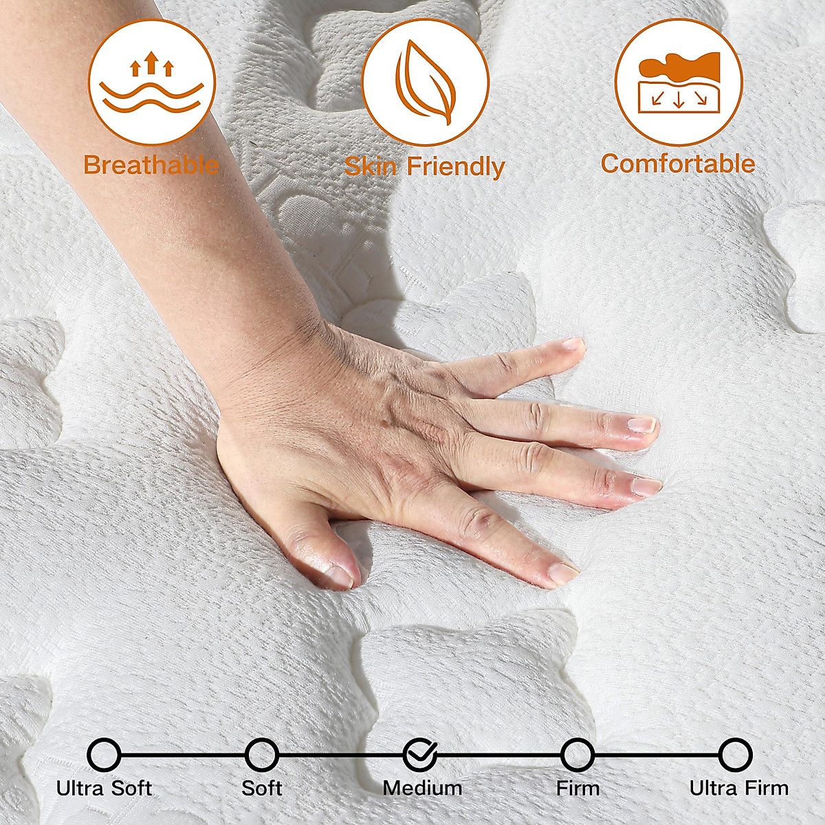 Vantovis Full Mattress,10 Inch Hybrid Mattress in a Box,Gel Memory Foam and Individual Pocket Spring,Medium Firm Edge Support Back Pain Relief & Cooling Motion Isolation & Silent Sleep