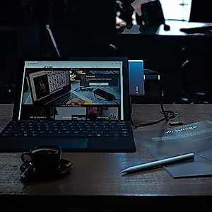 Juiced Systems ZipHUB | Surface Pro 7 Multiport Adapter | USB 3.0 | Ethernet | SD Memory | USB-C Data (ZipHUB)