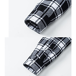 EKLENTSON Flannel Jackets for Men Outdoor Windproof Hiking Skiing Athletic Coat, Black, XX-Large