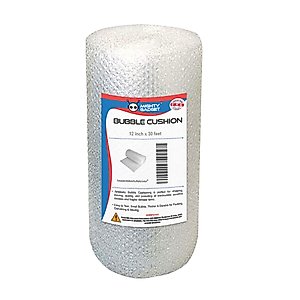 Mighty Gadget Brand Bubble Cushioning Wrap Roll Original Protective Packaging, 12 Inches Wide x 30-Feet Long, Single Roll, Clear