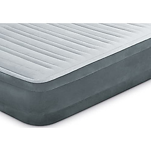 Intex Twin Air Mattress with Built in Pump - 18" Dura-Beam Deluxe Comfort Plush Twin Blow Up Mattress with Wholesalehome Inflatable Pillow for Camping, Travel and Home