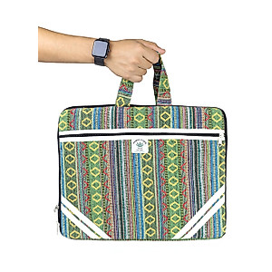 Laptop Bag Case Expandable Computer Bag Slim Briefcase Lightweight Casual School Foam Padded Laptop Case for Devices Up To 17 (Green)