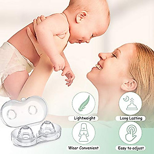 3 Pairs Silicone Nipple Suckers with Travel Case Nipple Pullers Nipple Everters for Inverted, Flat and Small Nipples Breastfeeding