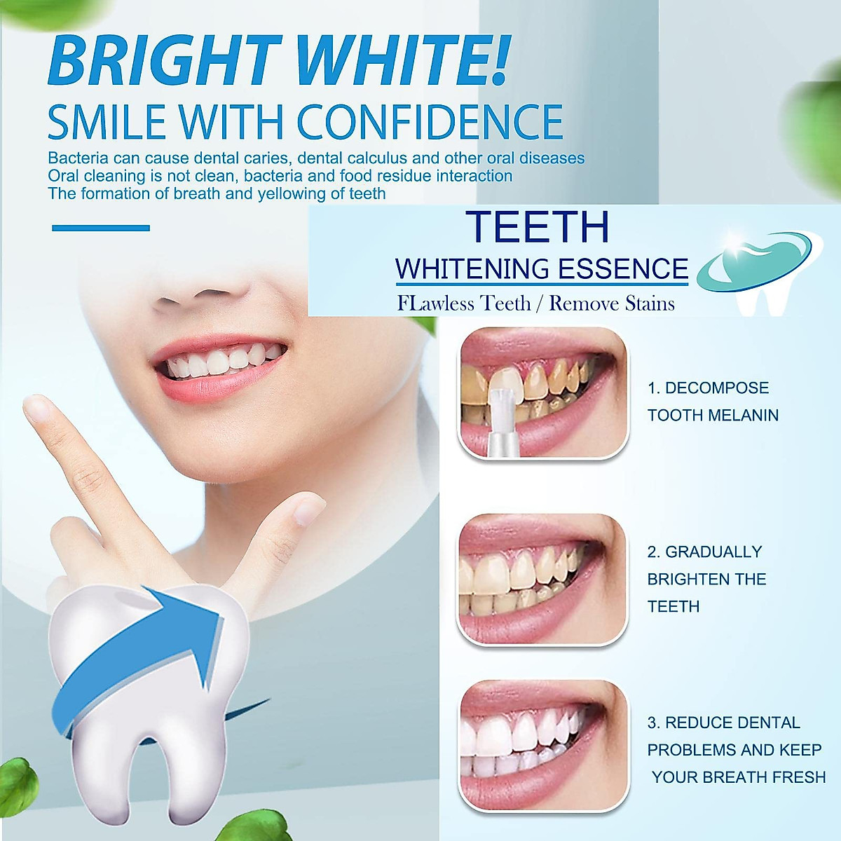 3PCs Frosty Neptune Teeth Whitening Pen,Teeth Whitening Essence,Teeth Whitening Gel,Teeth Stain Remover to Whiten Teeth,Intensive Stain Removal Teeth Reduce Yellowing