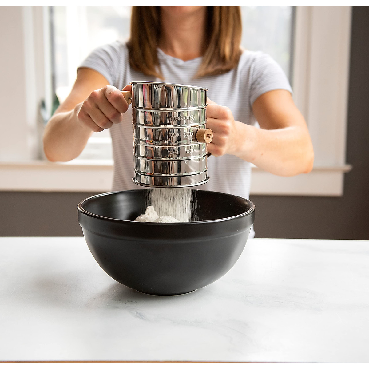 Nordic Ware Flour Sifter, 3-Cup, Stainless Steel