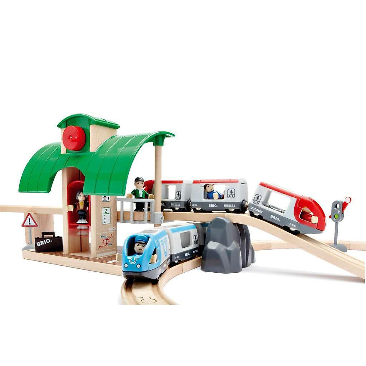 BRIO World - 33512 Travel Switching Set | Premium Wooden Train Toy Set with 42 Pieces & Accessories | Perfect for Children Ages 3 and Up | Compatible with All BRIO Railway Toys