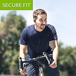 Avantree E171 - Sports Earbuds Wired with Microphone, Sweatproof Wrap Around Earphones with Over Ear Hook, in Ear Running Headphones for Workout Exercise Gym Compatible with Cell Phones