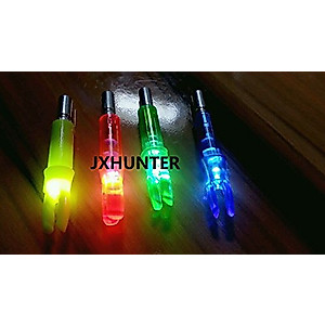 Jiexi Hwyp luminous led nocks for inner diameter 6.2mm compound bow arrow Pack of 6 (green)
