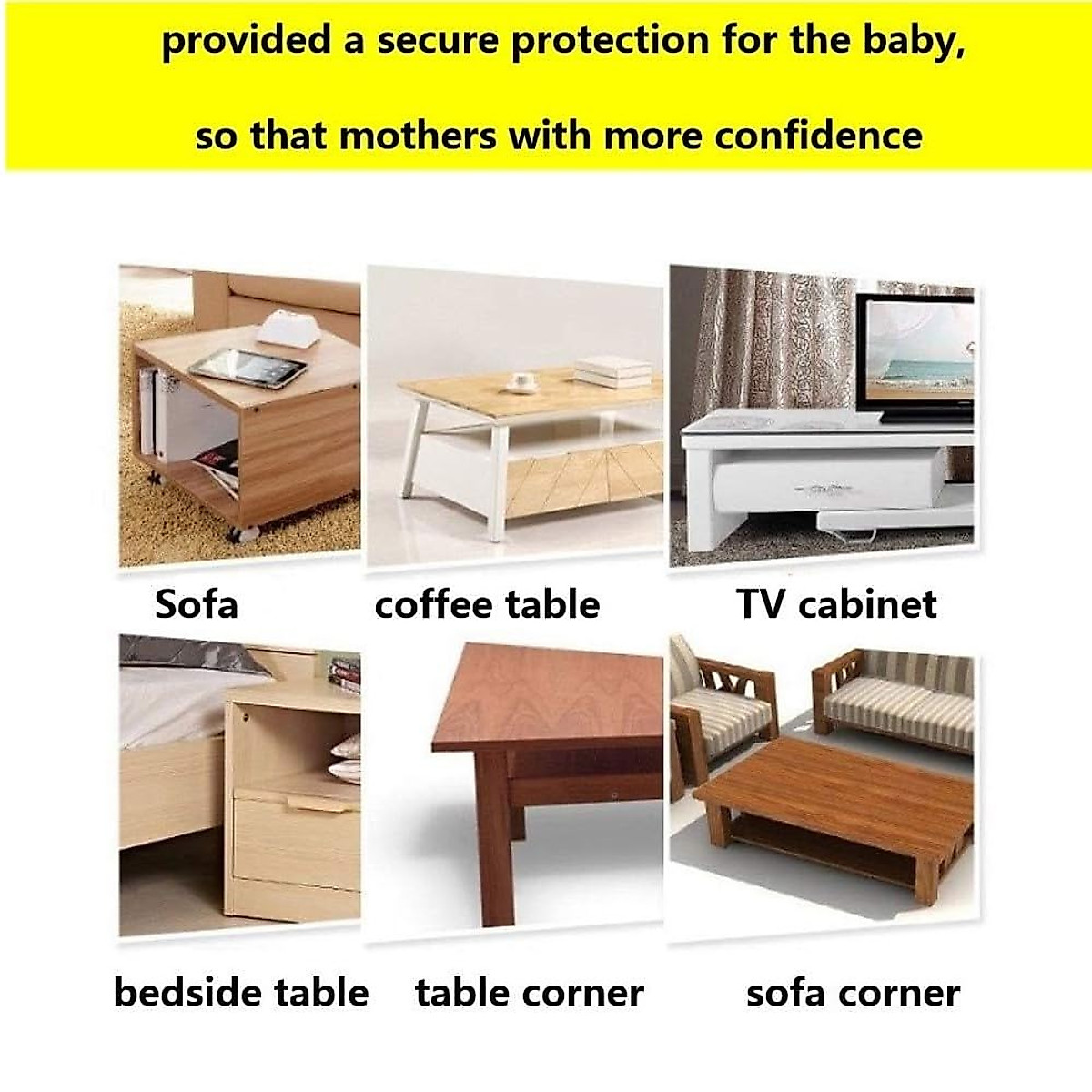 Baby Proof Corners and Edges,Corner Covers Baby Safety Collision Protection in Children's Play Area and Nursing Home Protection for the Elderly(2M)