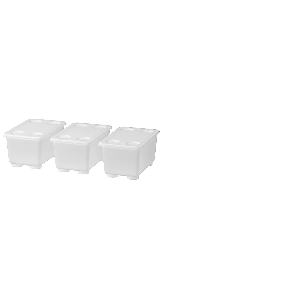 Ikea Box with Lid, Transparent17x10 cm (6 ¾x4") Pack of 3 Piece