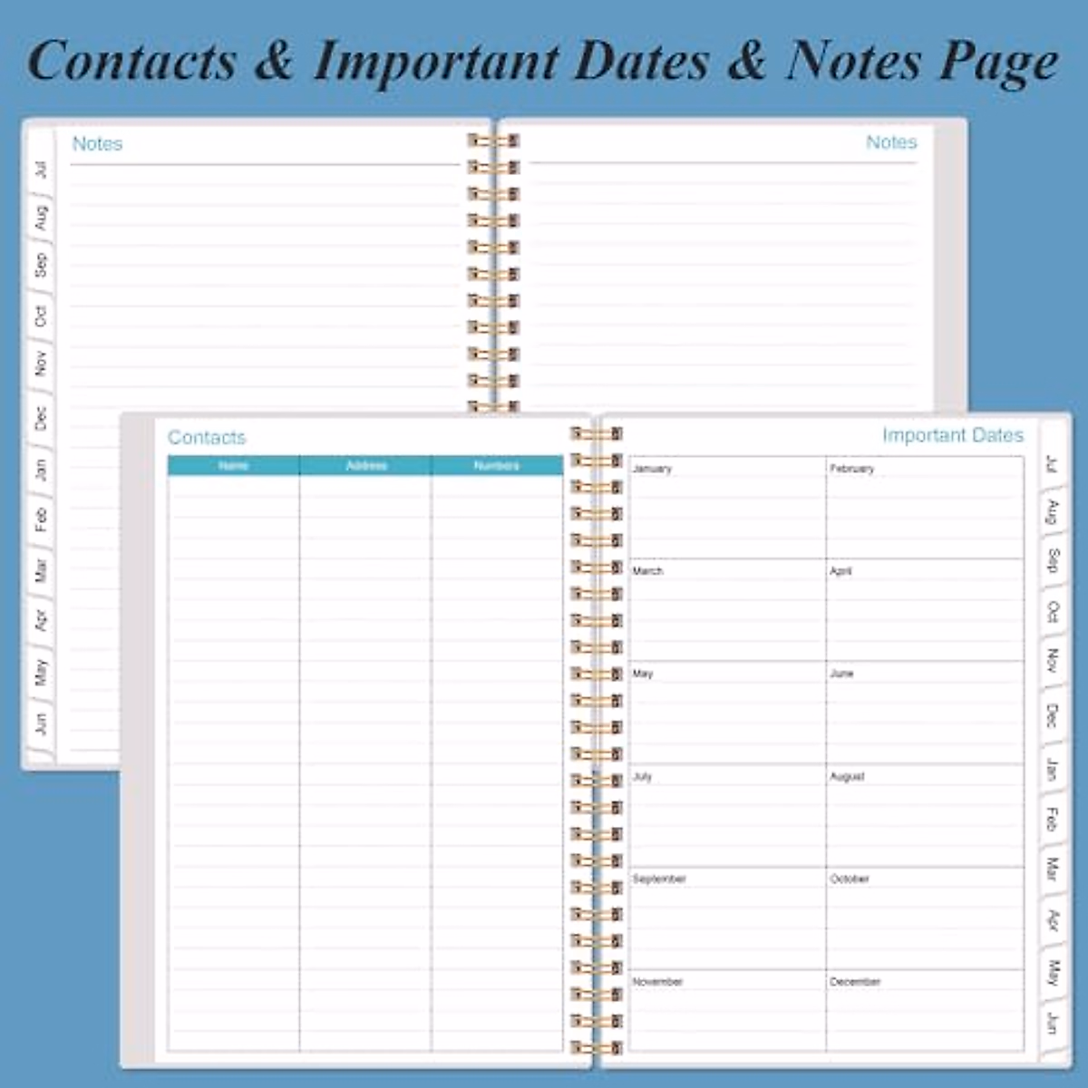 2024-2025 Appointment Book & Planner - A5 2024-25 Daily Hourly Planner from July 2024 - June 2025, Weekly Appointment Book with 30-Minute Interval, Medium 6.4" x 8.5", Dark Blue