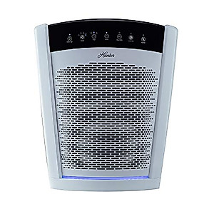 Hunter HP800 Multi-Room Whole Home Console Air Purifier Features Energy Star Certification True HEPA Filter, Multiple Fan Speeds, Soft Touch Digital Control Panel, Sleep Mode, Timer, Accent Light