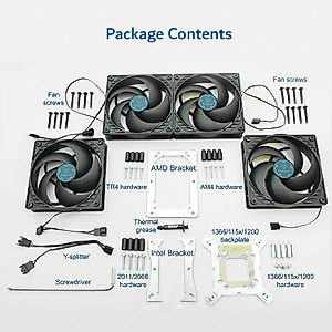 IceGiant ProSiphon Elite CPU Cooler for Intel AMD Desktop Processors, Compatible with AMD Ryzen 7000, AM4, AM5, sTRX4, TR4 CPUs, Intel LGA 115x, 1366, 1200, 2011/2066