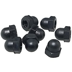 Hex Acorn Nut FMHXG 30PCS Black M4 Nylon Hexagon Decorative Cap Nuts for Mechanical Equipment Communication Equipment and Furniture Decoration, Hex Cap Nut