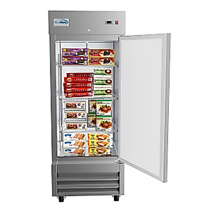 KoolMore 29" 1 Door Stainless Steel Upright Commercial Reach-in Freezer - 23 cu. ft