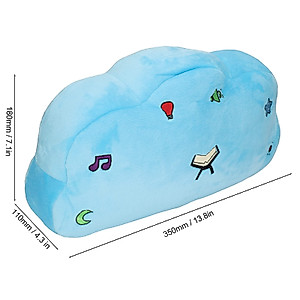Kids Plush Quran Pillow, Blue Cloud Shape Plushed Stuffed Quran Pillow Quran Learning Pillow with LED Light