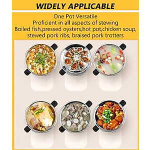 Vbestlife Pressure Cooker, 1.8L Dual Handle 80 KPA 304Stainless Steel Mini Pressure Cooker with Auto Pressure Detection, Kitchen Pressure Cooker for All Hob Types